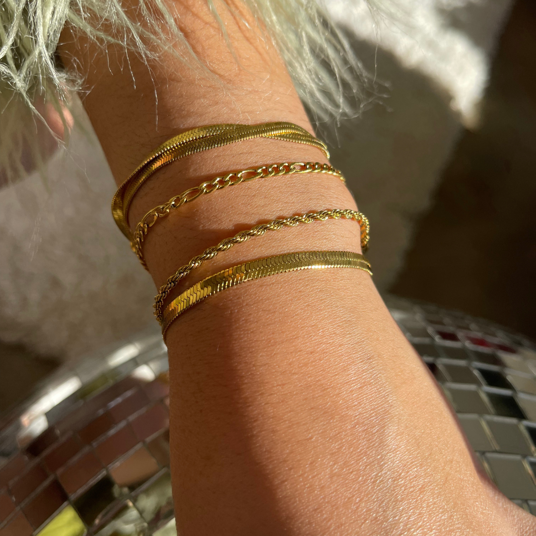 Gold filled herringbone bracelet store