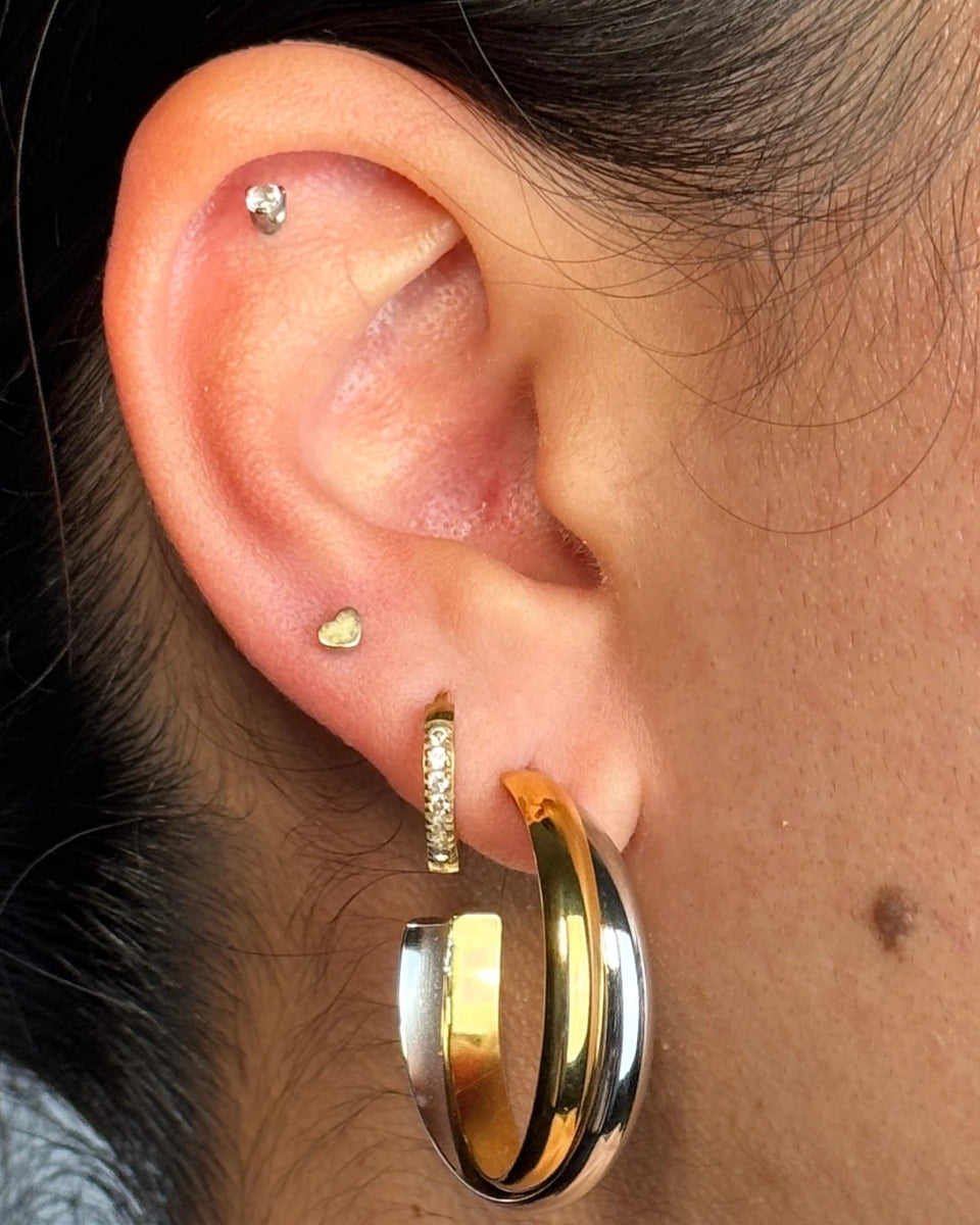 Crosswind Mixed Metal Hoop – GabulousLA